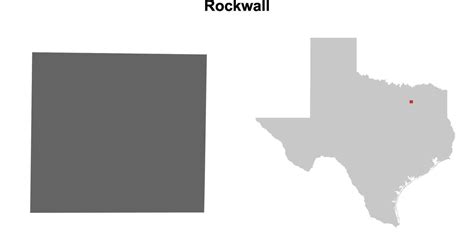 Rockwall County Texas Blank Outline Map Set 59909817 Vector Art At Vecteezy