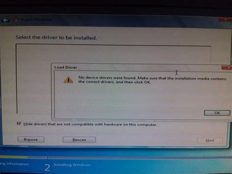 No Device Drivers Were Found While Installing Windows 7 Windows 7 Forums