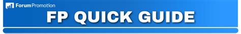 Getting Started A Quick Guide To Forum Promotion Forum Promotion