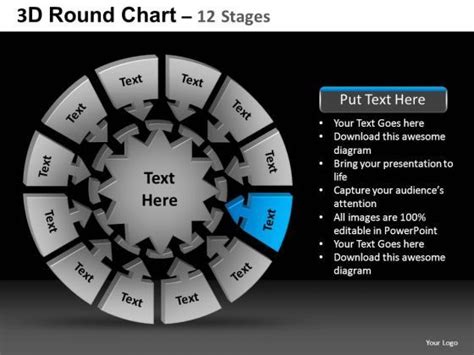 PowerPoint Slidelayout Editable Round Chart Ppt Themes