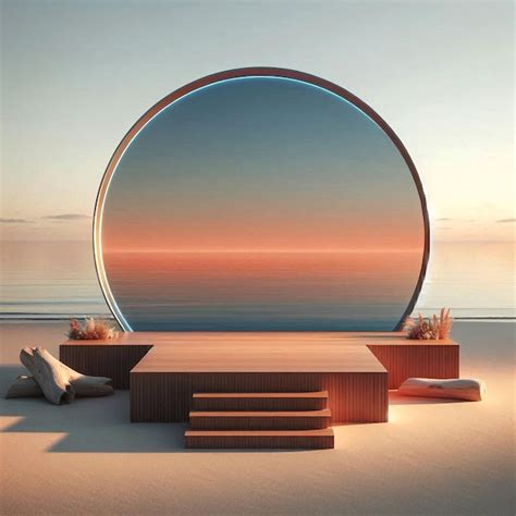 Artistic Podium Stage Setups With Modern Lighting Effects Premium Ai Generated Image