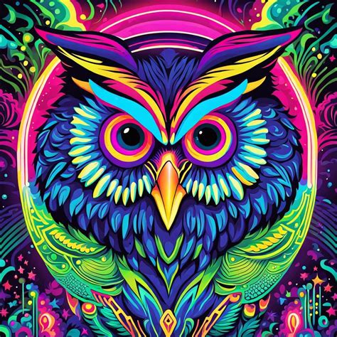 Psychedelic Owl Ai Generated Artwork Nightcafe Creator