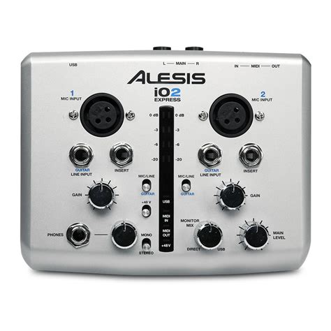 Alesis Io2 Express 24 Bit Usb Recording Interface Manual Manualslib
