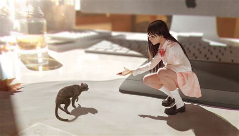 Anime Girl Cat Wallpaperhd Anime Wallpapers4k Wallpapersimages