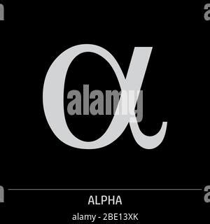 Alpha Greek Letter Icon Isolated Vector Illustration Alpha Icon Letter A Initial Letter A