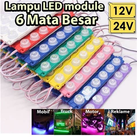 Jual Modul Lampu Led 6 Mata Besar Waterproof 12v 24v Lampu Led Modul 6 Mata Lampu Module 6