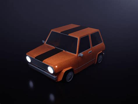 Retro Racing Hatchback Low Poly 3d Model By Malibusan