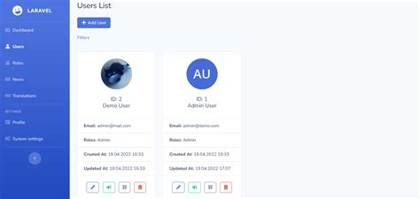 github viskas laravel admin starter