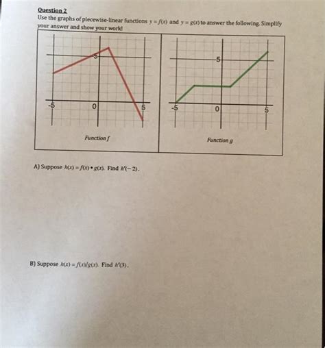 solved question 2 use the graphs of piecewise linear