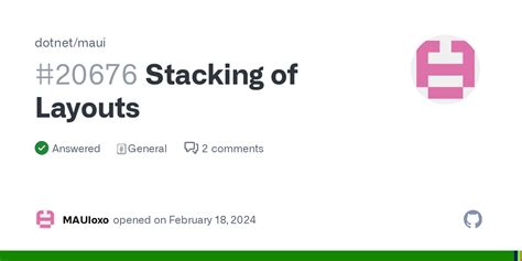 Stacking Of Layouts · Dotnet Maui · Discussion 20676 · Github