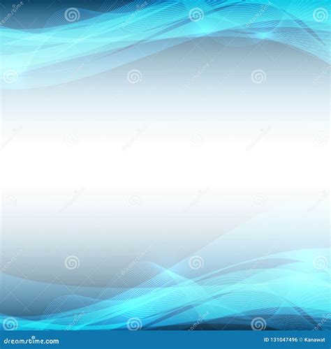 Blue Wave Abstract Vector Background Graphic Design With Copy Space