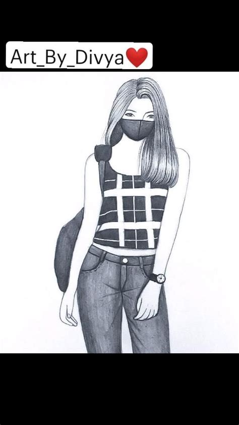 Artbydivya ️ Girl Drawing Girl Sketch Couple Sketch