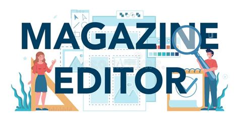 Magazine Editor Typographic Header Concept Journalist And Designer