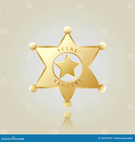 Texas Ranger Badge Vector Illustration Decorative Design Stock Vector Illustration Of