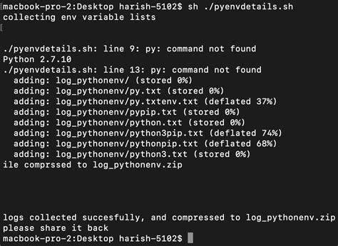 collecting environmental variables relating to python in linux windows