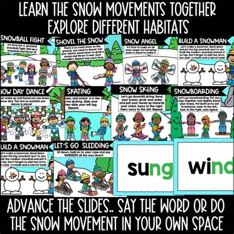 Glued Sounds Nk Nd Ng Decoding Fluency Snow Winter Adventure Movement Break