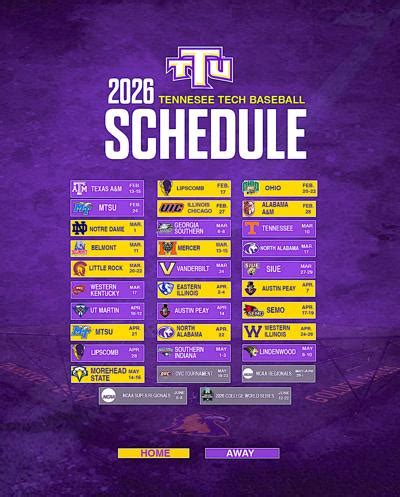 Tennessee Tech Baseball Releases 2026 Schedule Sports Herald