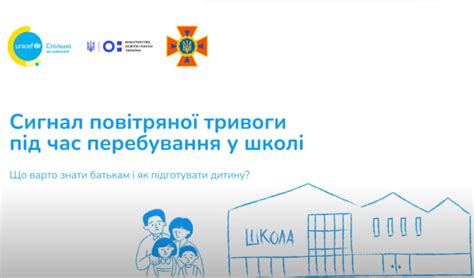 Сигнал повітряної тривоги під час перебування у школі поради батькам від ЮНІСЕФ Освіта Інфо