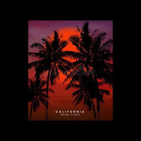 California Sunset Landscape In Coloring Style Coast Wallpaper With