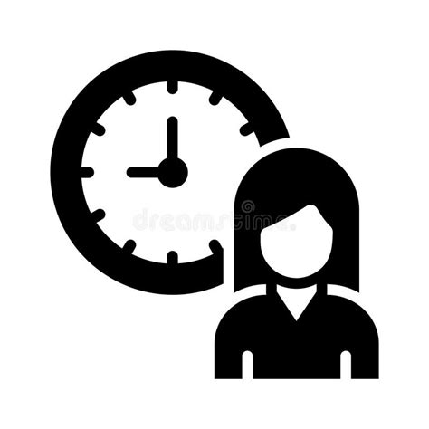 An Icon Depicting A Person And A Clock Symbolizing Efficient Time Management Practices Stock