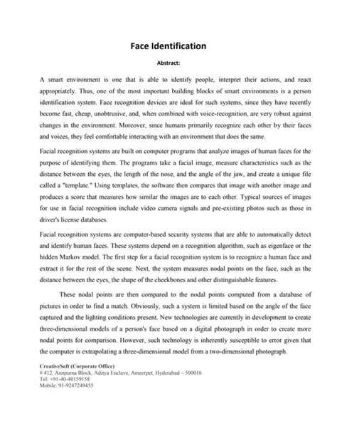 face identification project abstract 2017 pdf
