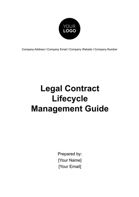 Free Legal Contract Lifecycle Management Guide Template To Edit Online