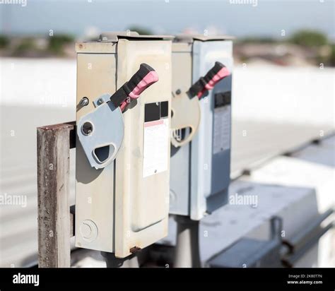Electrical Safety Switch Box On Isolate Background Main Electrical