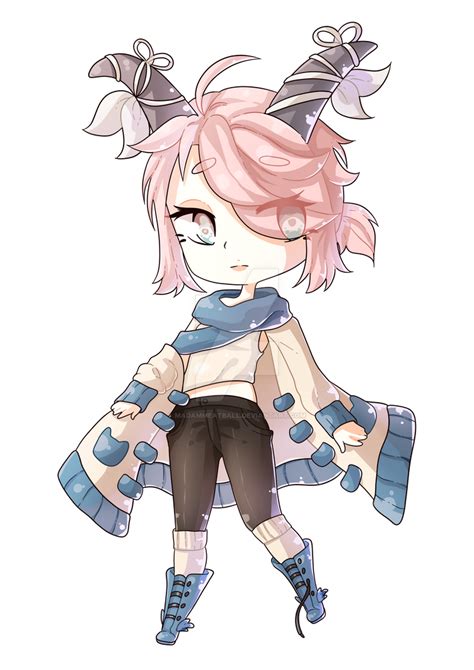 Chibis Pink Haired Girl With Horns By Madammeatball On Deviantart