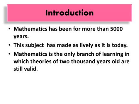 Definition Of Mathematics Pptx