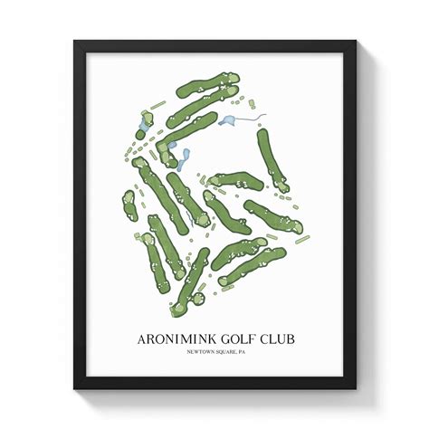 Aronimink Golf Club Golf Course Map Personalized Golf Art Golf T