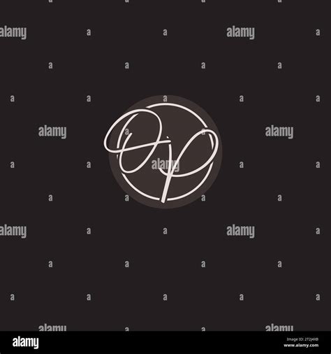 Initials Op Logo Monogram With Simple Circle Line Style Vector Graphic Stock Vector Image And Art