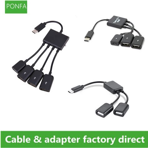 Multiple Otg 4 Port Type C Usb Power Charging Hub Vicedeal
