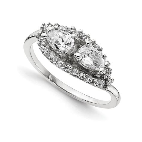 14kw Aaa Diamond 2 Stone Ring Semi Mount 6x4 Mm Center Stones The