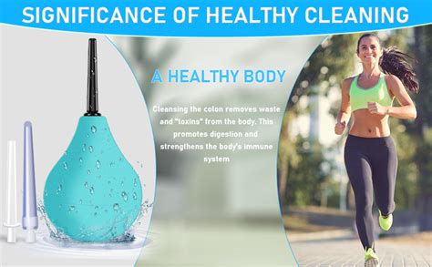 Douches For Men Women Enema Bulb Kit With 3 Nozzles Reusable Enema For