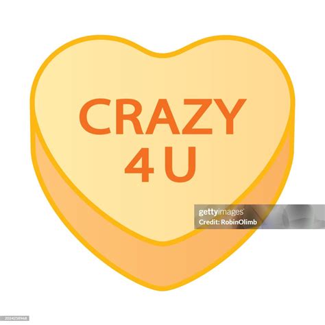 Crazy 4 U Valentine Candy Heart Icon High Res Vector Graphic Getty Images