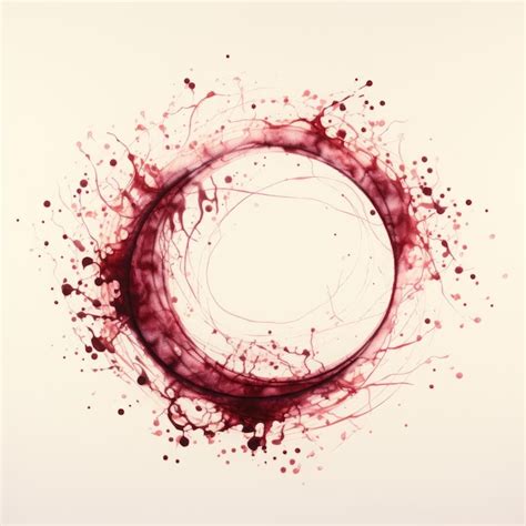 Premium Photo Wine Stain Red Watercolor Glass Mark Ring Circle