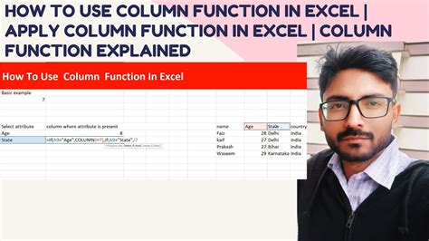 How To Use Column Function In Excel Apply Column Function In Excel