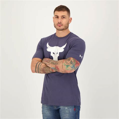 Camiseta Under Armour Project Rock Brah Bull Azul Futfanatics