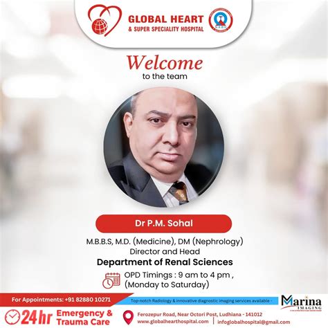 Were Excited To Welcome Dr P M Sohal To Our Team Dr P M Sohal Is