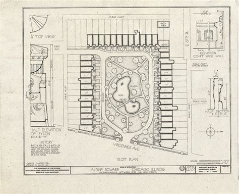 Blueprint Habs Ill16 Chig5 Sheet 1 Of 1 Aldine Square Vincennes