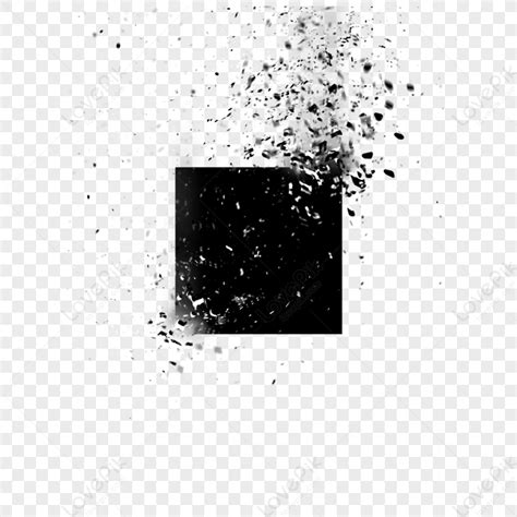 Splatter Style Black Squarecreativeparticleart Png Picture And
