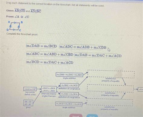 solved drag each statement to the correct location on the flowchart