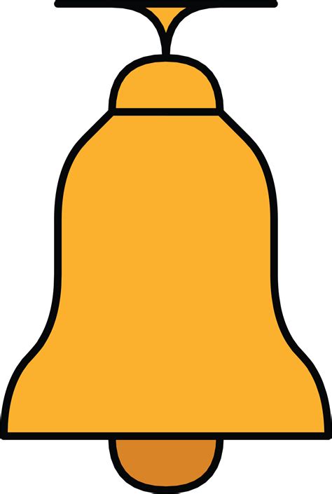 Classic Golden Bell Icon Simple Notification Bell Christmas Bell