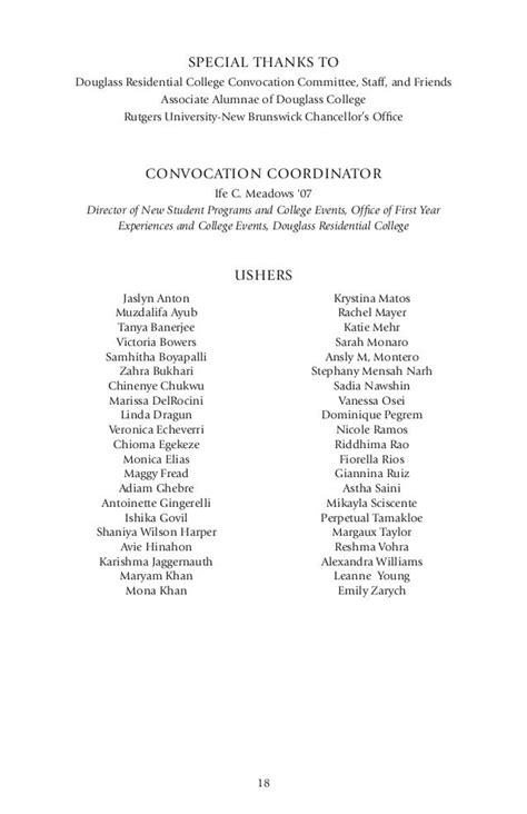 Convocation Program