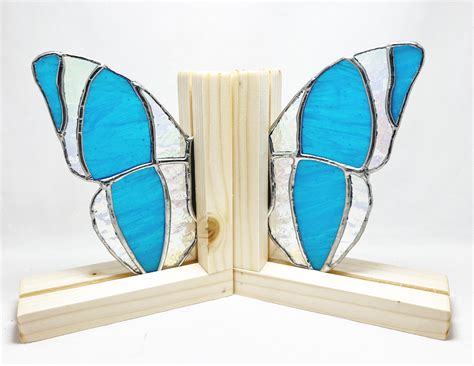 Butterfly Stained Glass Bookends Etsy