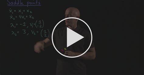 Saddle Points Lecture 44 Systems Of Differential Equations Coursera