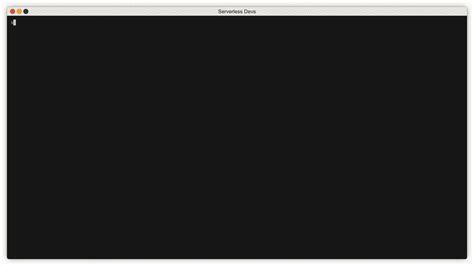 命令行设计规范 Serverless Devs Docs