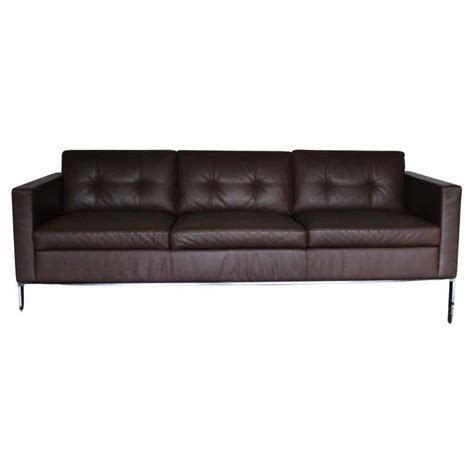 Duresta New Plantation Grand 4 Seat Sofa In Dark Brown Leather At