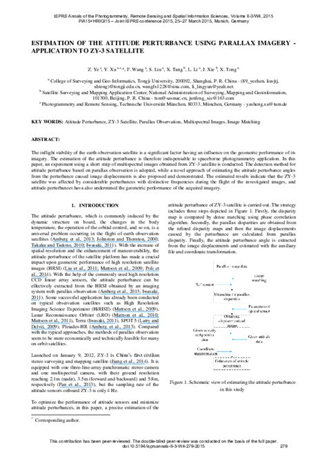 pdf estimation of the attitude perturbance using parallax imagery
