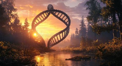 At Sunset A Picturesque River Landscape Provides A Stunning Contrast